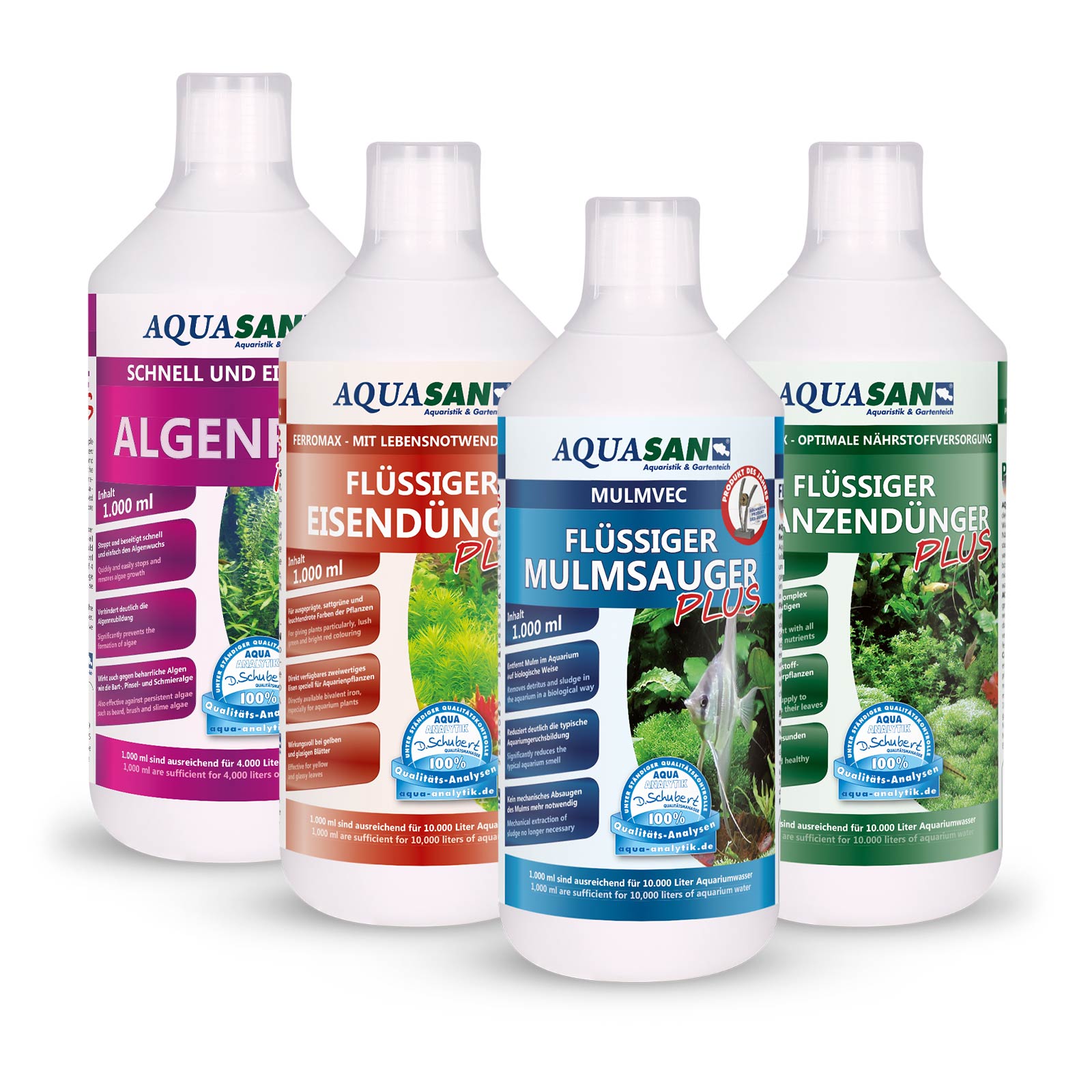 AQUASAN Aquarium Komplettpflege SPAR-SET zum Sparpreis